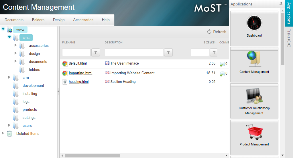 The User Interface | MoST V4 Help